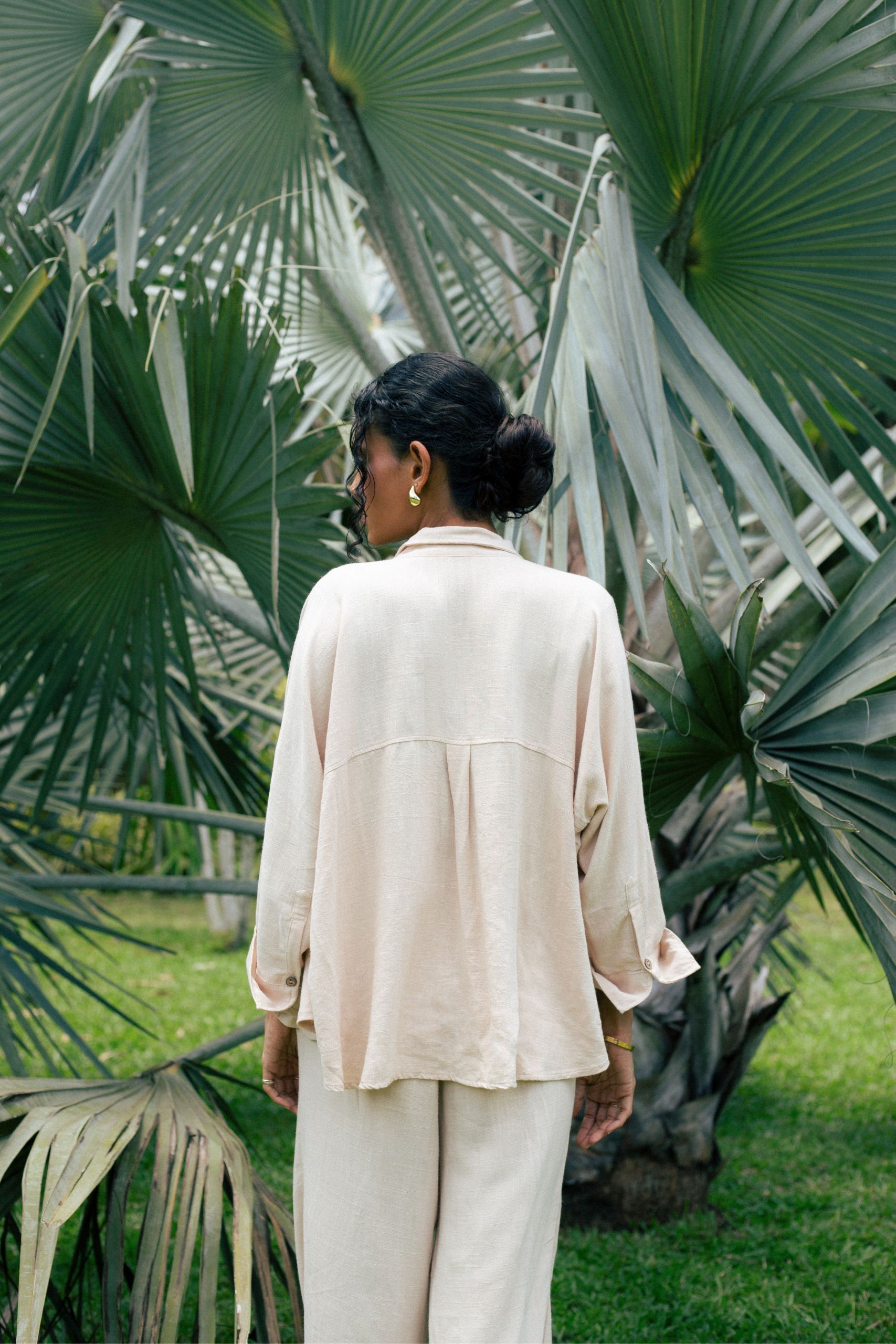 Jane Pink Beige Shirt - The Design Collective Store
