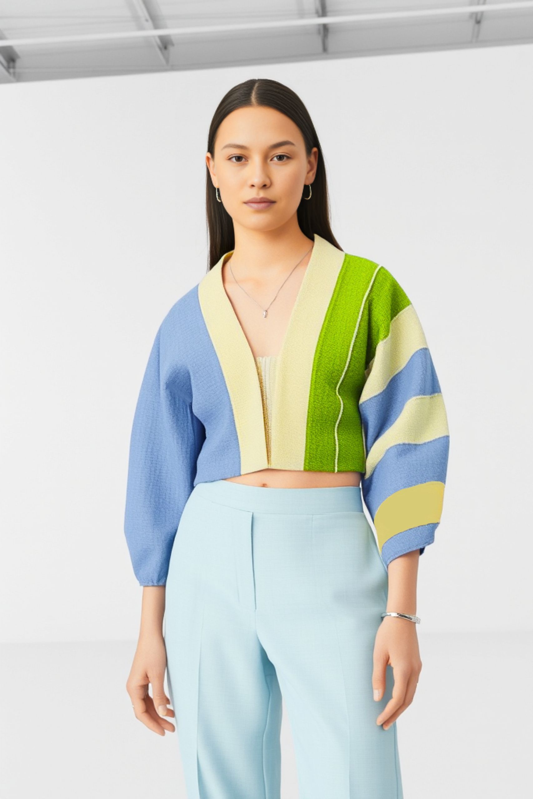 Awa Colour Block Jacket Multicolor - The Design Collective Store